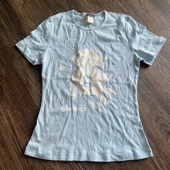Tops | Davida Light Blue Graphic Tshirt Medium Goth Punk Emo | Poshmark